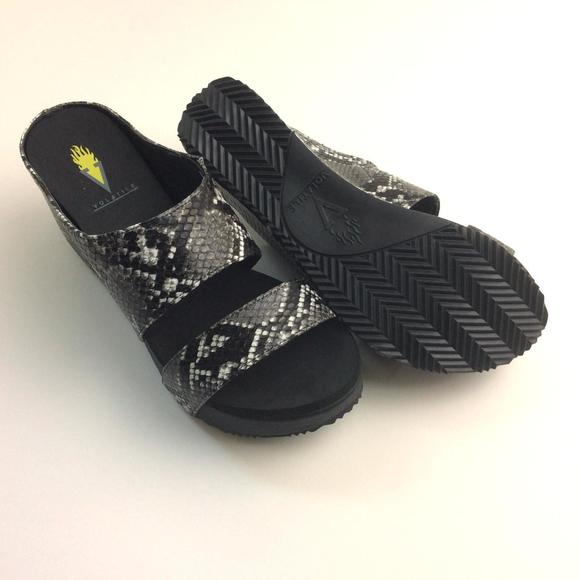 Volatile | Shoes | New Volatile Justify Wedge Sandal In Black Snake ...